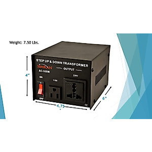 Simran AC-500 Power Converter 110v 220v Step Up/Down Voltage Transformer 50Hz 60Hz- 500 Watts