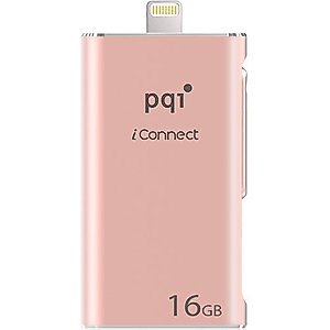 [Apple Mfi] Iconnect 16 GB Mobile Flash Drive w/ Lightning Connector for iPhones, iPads, iPod Mac & PC USB 3.0 (Rose Gold)