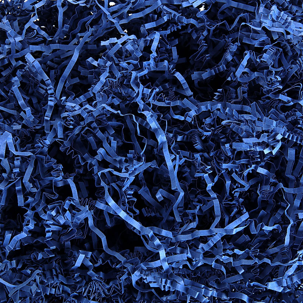 8 Bags of Crinkle Cut Paper Shred Filler, 2.0 Lb, Great for Gift Wrapping, Basket Filling, and More (Yellow & Navy Blue)