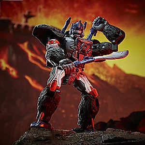 Transformers Toys Generations War for Cybertron: Kingdom Voyager WFC-K8 Optimus Primal Action Figure - Kids Ages 8 and Up, 7-inch