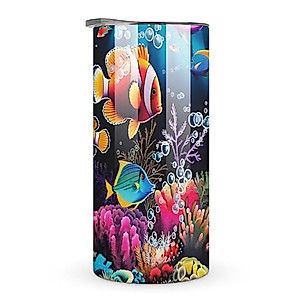 Tropical Fish Funny Coffee Mug Stainless Steel Travel Insulated Tumbler Double Wall Water Cup 10 Oz
