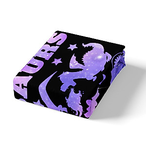 Full Size Dinosaur Bed Sheet Set Boys Girls 3D Dino Print Fitted Sheet for Kids Women Men Ultra Soft Purple Galaxy Animals Bedding Set Jungle Dino Bed Cover Room Decor