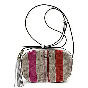 Kate Spade Kourtney Camera Leather Crossbody Bag Purse Handbag (Stripe multi)