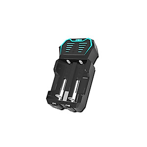 18650 Charger for Rechargeable Battery, Lithicore 2 bay Edge Smart Rechargeable Battery Charger for Li-ion,14650,16340,18350,18490,18500,18650,22650,20700,21700,26500,26650 batteries