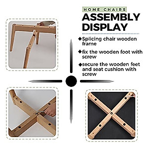 Blairot Small Living Room Accent Arm Chair Brushed Fabric Low Back Desk Chair with Solid Wood Legs Modern Design Upholstered Chair for Bedroom Dining Room (Green)