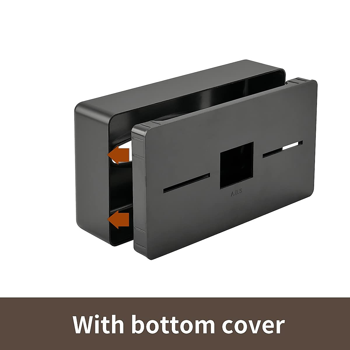 Y-in Hand Tissue Box Cover, Rectangular Black Wall Mounted Facial Paper Holder Dispenser, Prefert for Storage on Bathroom Vanity, Kitchen, Night Stand, Countertops Office and Car.