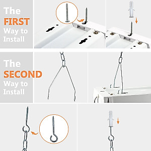 4FT Linkable LED Shop Light for Garages, 42W 4800LM 5000K Daylight White, LED Ceiling Light with Pull Chain (ON/Off), Linear Worklight Fixture with Plug,1 Pack