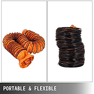 VEVOR Utility Blower Fan, 12 Inches, High Velocity Ventilator, (12 Inches Blower Fan with Duct) & Mophorn 32ft Duct Hosing PVC Flexible Ducting Hose