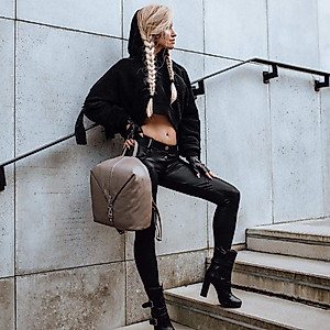 Harssidanzar Ladies Fingerless Driving Gloves,Womens Lambskin Leatherr Fingerless Gloves Unlined Half Finger Driving GL012,Black,Size M