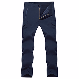 MAGCOMSEN Tactical Pants Men Ski Pants Snow Pants Snowboard Pants Hiking Pants Mens Winter Pants for Men Navy