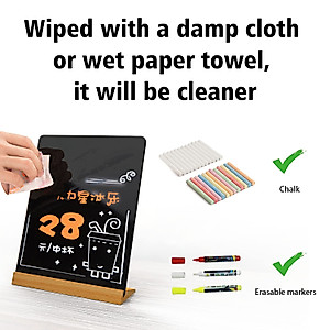 8.7x12 in Chalkboard Signs Small Chalkboard Signs with Stand for Tabletop Decor Double Sided Mini Chalkboard for Restaurant Food Menu, Kids Message Board, Wedding Party (1 Pack)