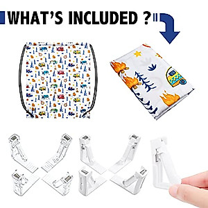 Camping Tablecloth with Picnic Bench Covers, Picnic Table Cover Fits 4ft to 7ft Picnic Tables, Washable Reusable Polyester Table Cloth for Camping Table Included Storage Bag and Clip (Cute Style)