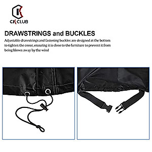 Patio Furniture Sectional Set Covers Large Waterproof Outdoor Furniture Set Covers Loveseat Set Covers Rectangle Heavy Duty 90 inch L x 64 inch W x 28 inch H