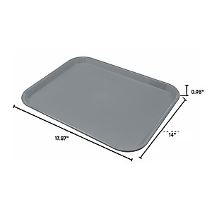 CFS Cafe Plastic Fast Food Tray, 14" x 18", Red, (Pack of 12)