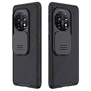 Mangix Slim Fit Thin Polycarbonate Protective Shockproof Cover with Slide Camera Cover, Upgraded Case for OnePlus 11 2023