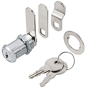 WOOCH Cabinet Cam Lock Secure Important Files and Drawers, 1-1/8" Cylinder, Fits on 7/8" Max Panel Thickness, Keyed Alike with 3 Cams 2 Keys, Chrome Finish, 4 Pack