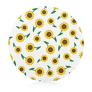Sunflower Flowers Cutting Board Tempered Glass Chopping Board for Kitchen Hotel