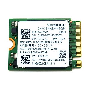 Solid State Drive HFM128GDGTNG-85A0A Compatible Replacement Spare Part for SK Hynix BC501A HFM128GDGTNG 128GB M.2 2230 NVMe PCIe Gen3 x4 SSD