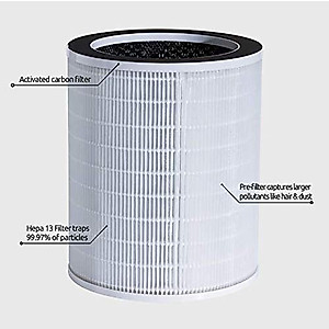 Sans HEPA 13 Air Purifier - Black - 1560ft² Ultra-Quiet Home Air Purifier, Pre-Filter, Activated Carbon, UV-C Light, Protect from Odors, Smoke, Pollutants, Allergens, Dust, Dander, Harmful Chemicals