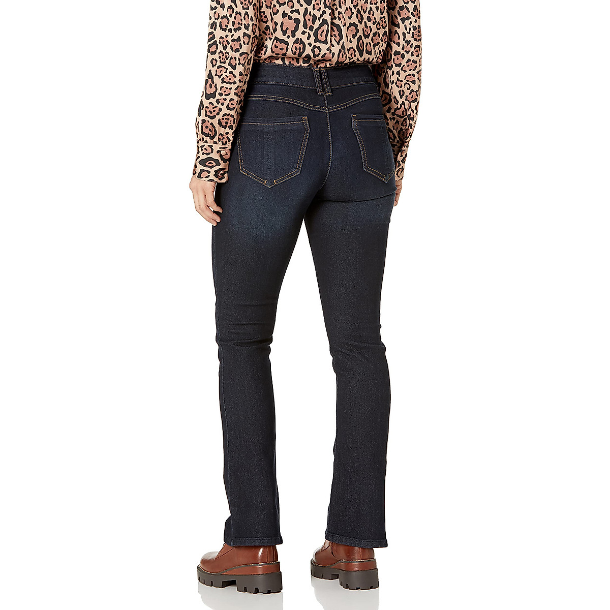 Democracy womens Petite "Ab"solution Itty Bitty Boot Jeans, Indigo, 14 Petite US