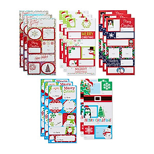 American Greetings Christmas Gift Tags Self-Adhesive, Holiday Designs (112-Count)