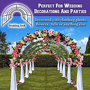 YardGrow Greenhouse Frames for Larger Hot Garden House Support Arch Frame Climbing Plants/Flowers/Vegetables Outdoor (16x7x7 FT)