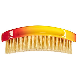 Torino Pro Curve Wave brush #157- Medium 100% Boar Bristle Curved 360 Wave Palm Brush - Great for laying down 360 waves and use before using wave cap or durag - Luxury wave brush for men 360