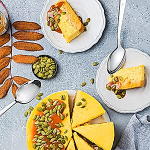 Teaspoons Set of 6,Stainless Steel Tea Spoons,6.29-inch Flatware Dessert Spoon,Dishwasher Safe,Silver