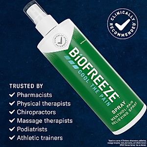 Biofreeze Menthol Pain Relieving Spray 16 FL OZ Colorless Spray For Pain Relief Associated With Sore Muscles, Arthritis, Simple Backaches, And Joint Pain (Packaging May Vary)