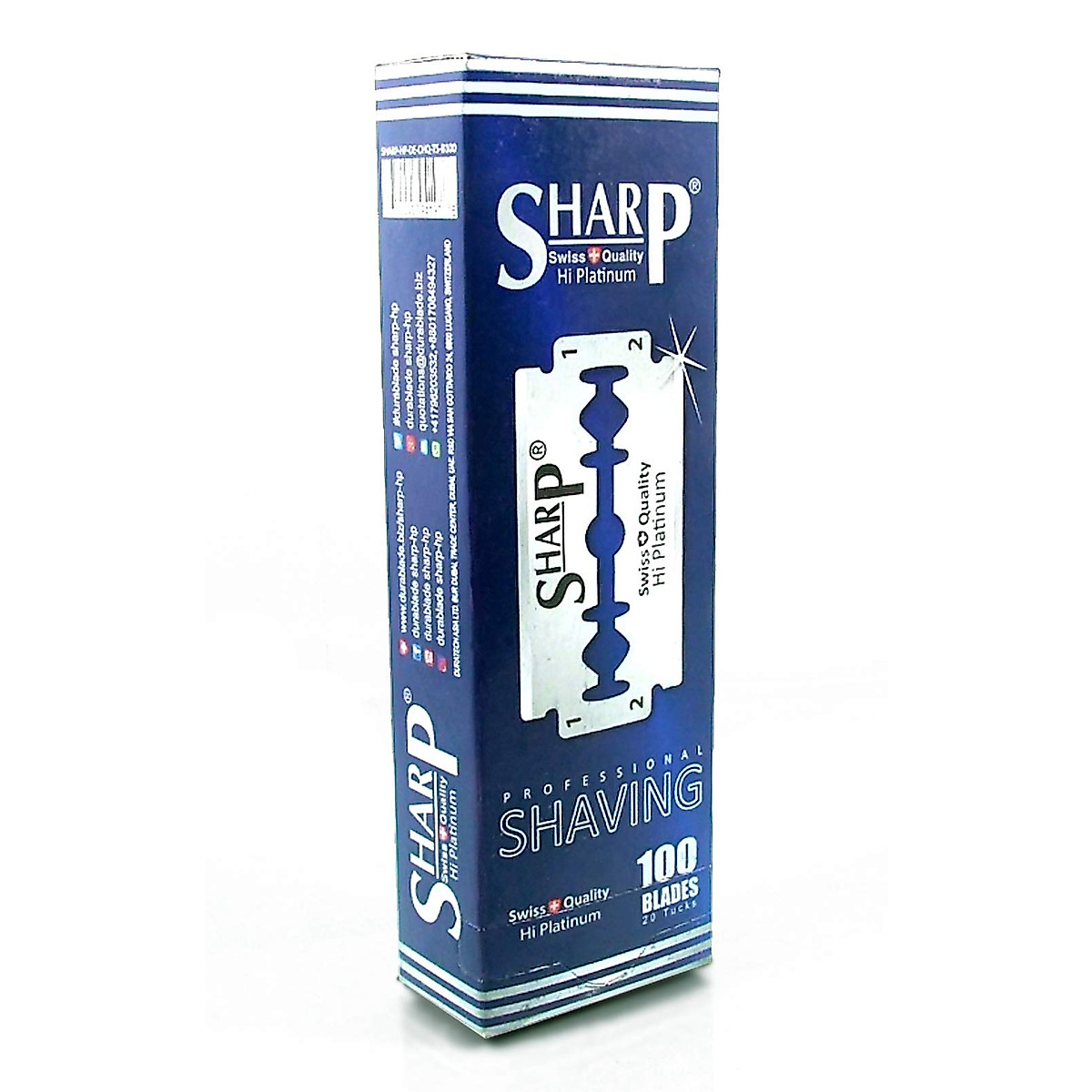 100 Sharp Hi Platinum Double Edge Razor Blades For Safety Razor - Men´s Safety Razor Blades For Shaving For Men For A Smooth And Clean Shave (1 Year Supply)