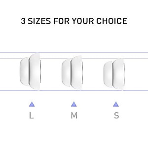 Delidigi 6 Pairs Ear Tips for AirPods Pro 2 and AirPods Pro, Silicone Earbuds Earplug Replacement Accessories Fit in The Charging Case S/M/L Size(White)