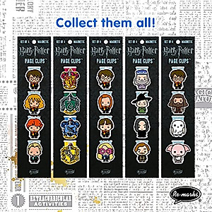 Re-marks “Harry Potter” Professors and Crests Page Clips, 2 Packs of 4, 8 Clips Total