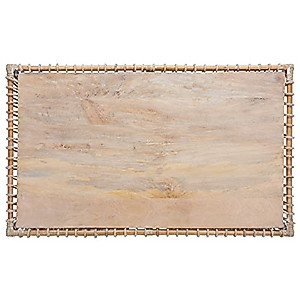 Safavieh Home Collection Gensho Rattan Coffee Table, White/Grey Wash