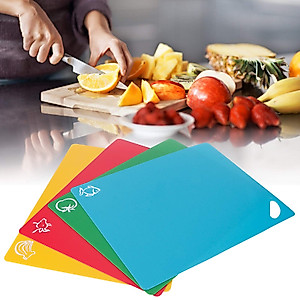 Kitchen Cutting Boards 4pcs PP Flexible Kitchen Cutting Board NonSlip Cutting Board for Vegetable Meat