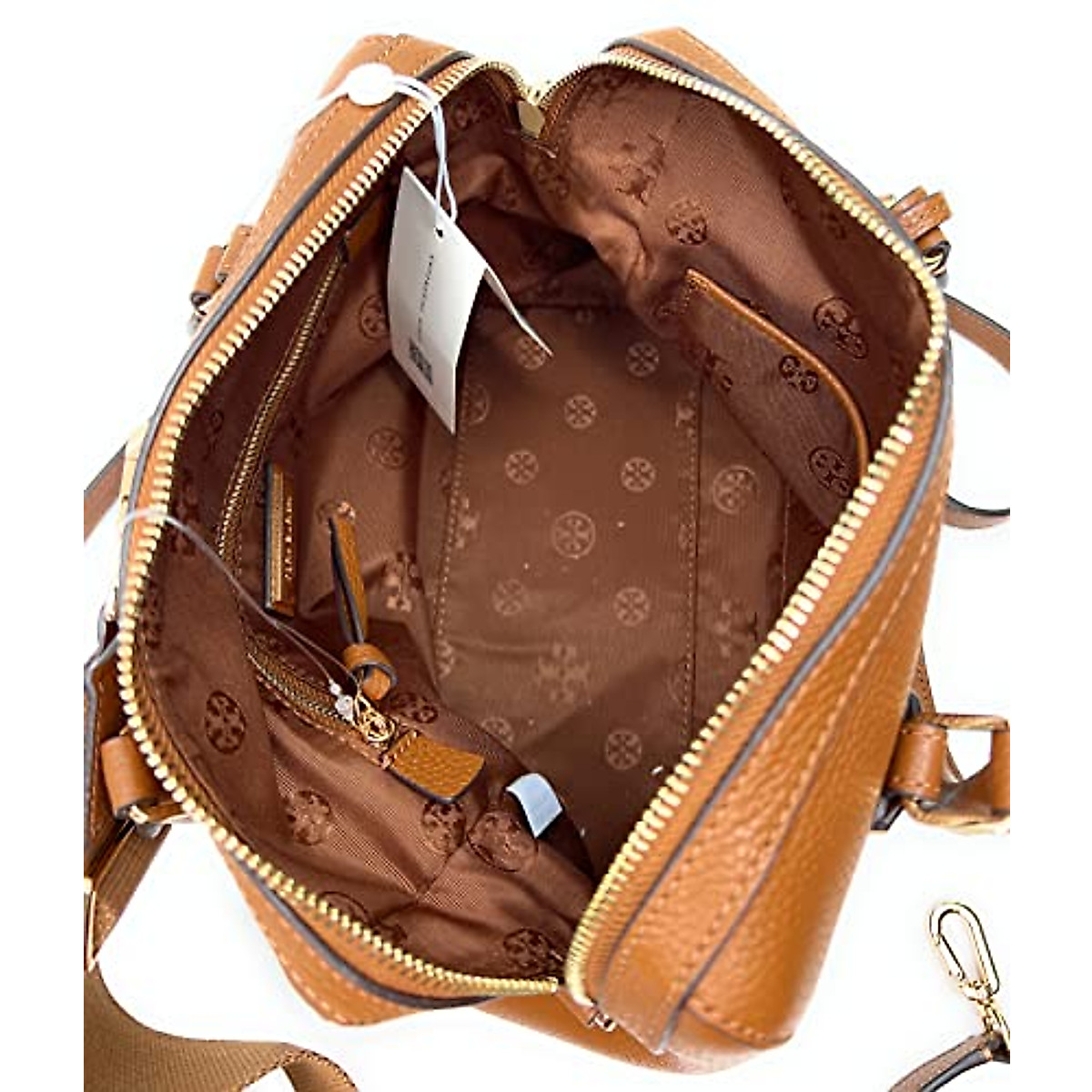 Tory Burch Thea Web Small Satchel Crossbody Bag (Moose)