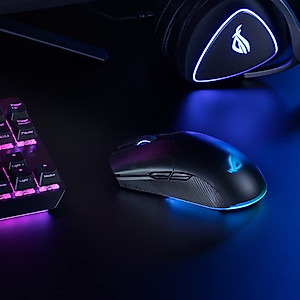 ASUS ROG PUGIO II Mouse Gaming RGB Ottico Wireless, Bluetooth, USB, ambidestro, 16.000 DPI, 7 pulsanti programmabili, pulsanti laterali configurabili, illuminazione Aura Sync