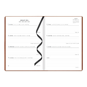 Letts Oslo Weekly/Monthly Planner, 12 Months, January to December, 2024, Sewn Binding, A5 Size, 8.25" x 5.875", Multilingual, Tan (C082334-24)