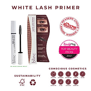 Blinc White Lash Primer, Lash Boosting Conditioning Eyelash Primer Mascara with Vitamin E and Growth Promotion Peptides, Volumizing and Lengthening White Mascara Primer, 6.8mL / 0.23 Fl. Oz