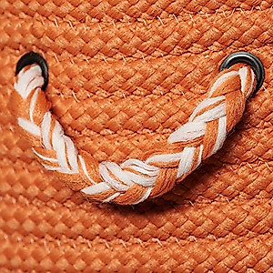 Colonial Mills Sundance Woven Braided Hamper, 17"x17"x22", Orange