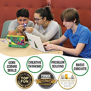 Base Kit Computer Coding Game for Kids 8-12+ and Teens to Learn Code & Electronics. Great STEM Gift for Boys & Girls for Real C++ Coding with Over 60 Projects Included.