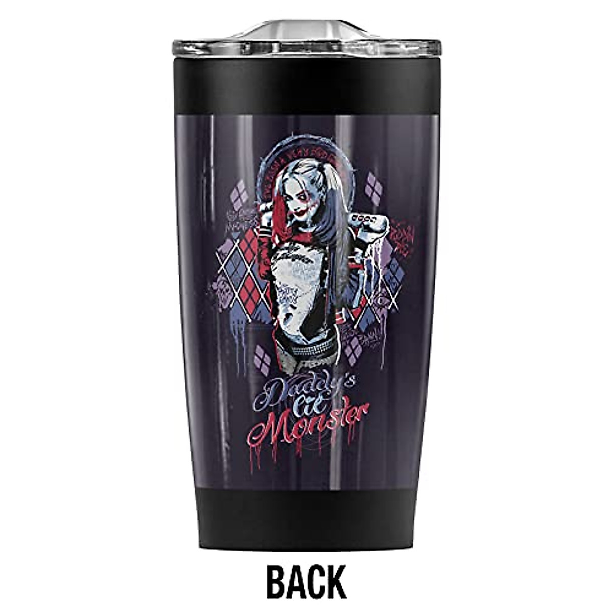Logovision Suicide Squad Bad Girl Stainless Steel Tumbler 20 oz Coffee Travel Mug/Cup, Vacuum Insulated & Double Wall with Leakproof Sliding Lid | Great for Hot Drinks and Cold Beverages