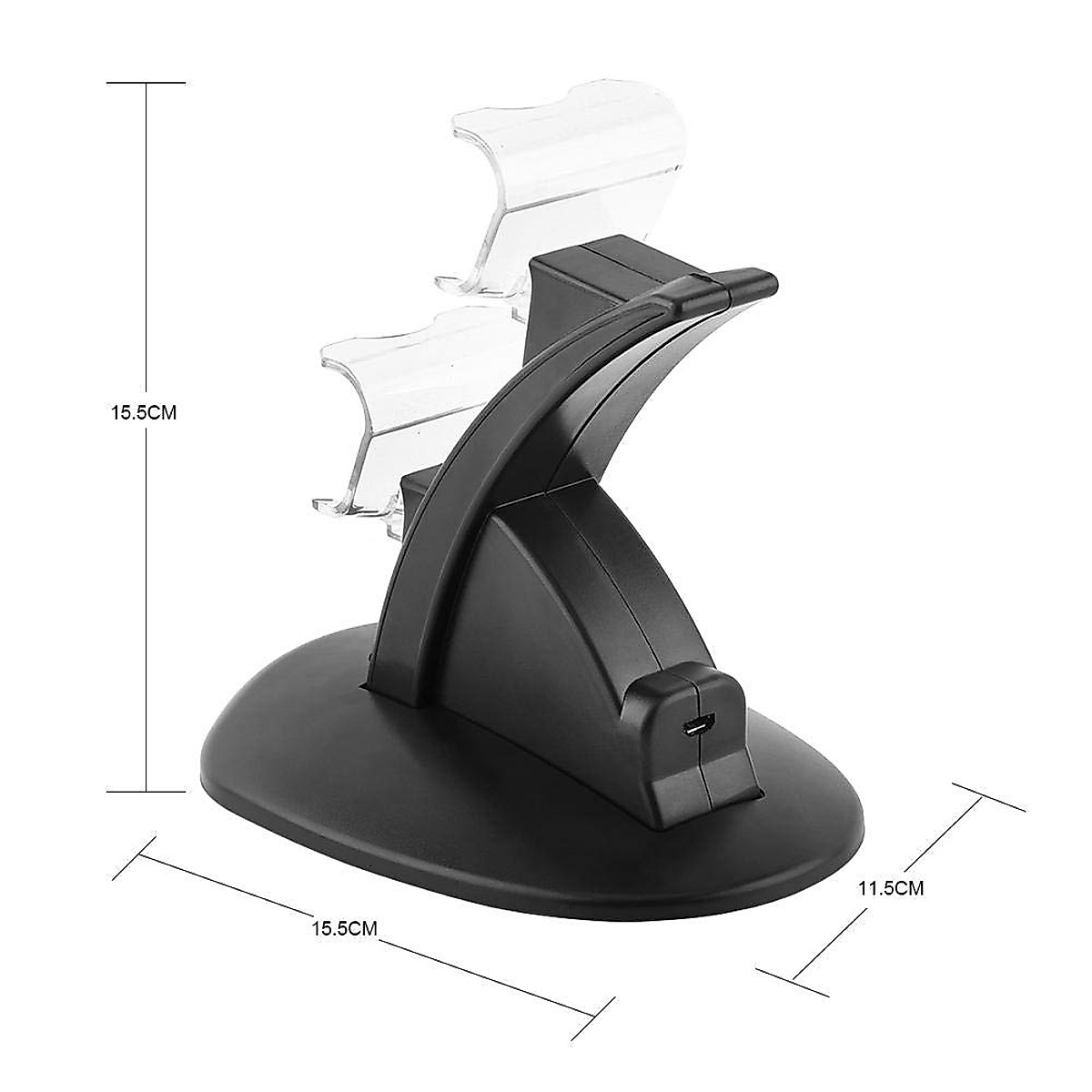 Controller Charger Station,Controller USB Charging Station Dock for DualShock with USB Charging Cable,Fast Charging Station for/Slim/with Blue LED Light(Black)