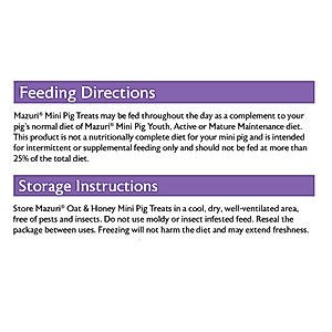 Mazuri® Mini Pig Treats – Oat & Honey, 6 lb.