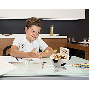 MAX'IS Creations The Soccer Mug with a Goal, Novelty Funny Coffee Mug for Kids, Soccer Ball Soup Rice Cereal Bowl, Soccer Player Coach Cup Boys Girls 8-12 12-14 5-8, 14oz