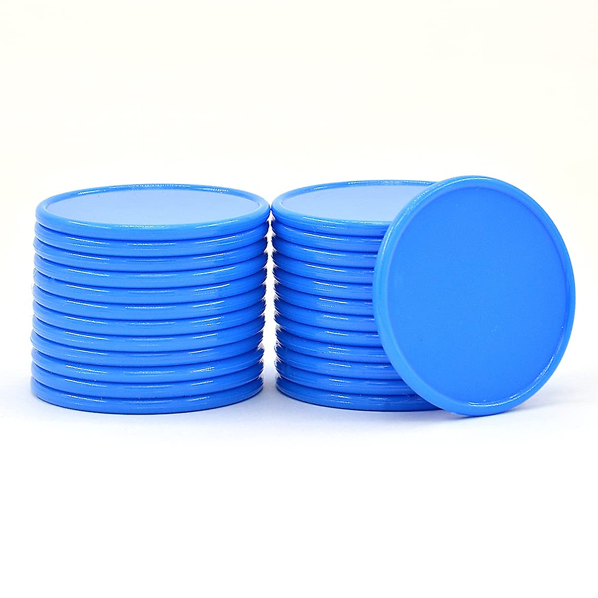 Qierlean 100 Pieces Counters Counting Chips Plastic Markers Multi Colors for Bingo Chips Game Tokens (Green)