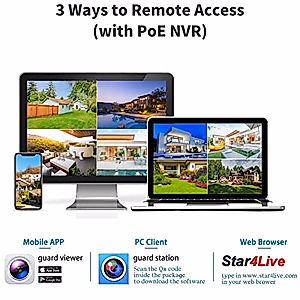 Guaddaole 5MP PoE IP Camera Outdoor with Person Detection, 5MP Dome Security IP Camera with Audio, 98ft IR Night Vision, 2.8mm Lens with Wide Angle, IP66 Weatherproof, H.265/H.264(2592x1944@30fps)