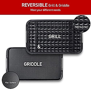 Indoor Smokeless Grill, Techwood 1500W Electric BBQ Grill with Temperature Control, Korean Grill Removable Grill & Griddle Plates, Tempered Glass Lid