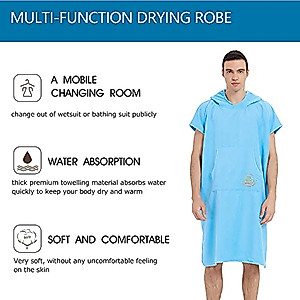 SEASHORE TREE Beach Towel Hoodie Swimming Towels Quick Dry Robes Adult Beach Poncho for Women Men