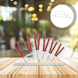 Yardwe Lollipop Display Stand Acrylic Lollipop Holder Arch Cake Pop Stand Candy Table Display for Weddings Baby Showers Birthday Party Halloween Christmas Transparent