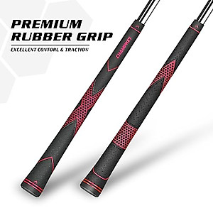CHAMPKEY Premium Rubber Golf Grips 13 Pack | High Traction and Feedback Rubber Golf Club Grips | Choose Between 13 Grips with 15 Tapse and 13 Grips with All Kits